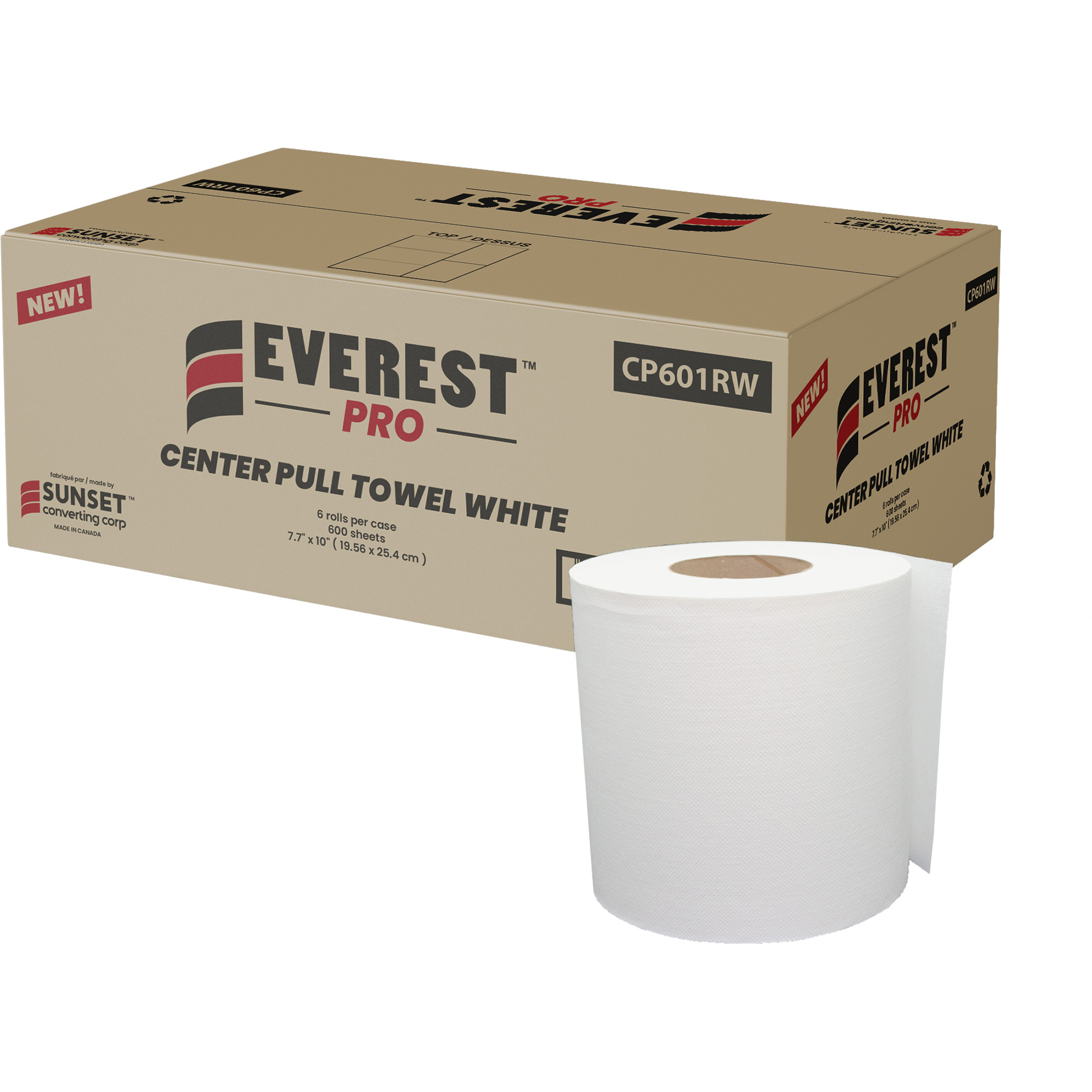 Sunset Converting Corporation White Paper Towels, 1 Ply, Centre Pull ...